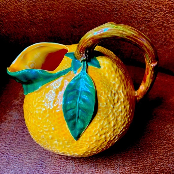 Kitchen | Vintage Ceramic Orange Pitcher | Poshmark